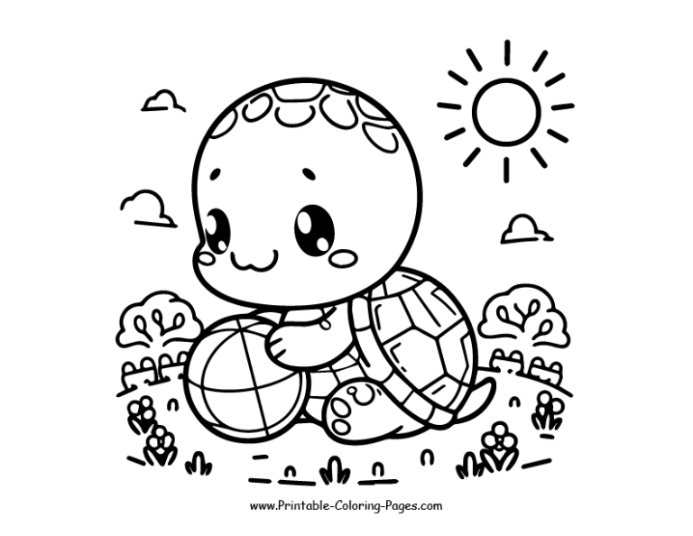 20 Free Turtle Printable Coloring Pages (PDF) – Fun Designs For Kids ...