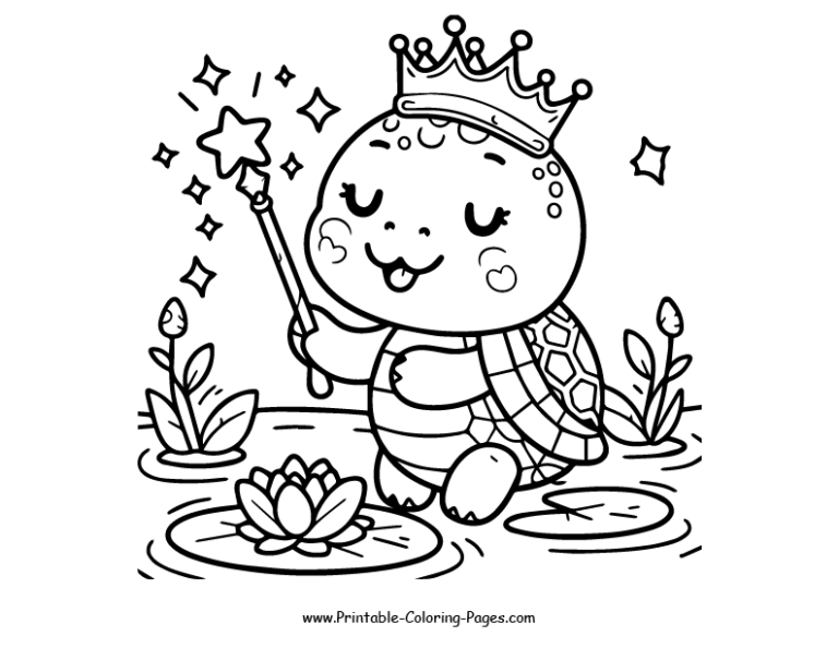 20 Free Turtle Printable Coloring Pages (PDF) – Fun Designs For Kids ...