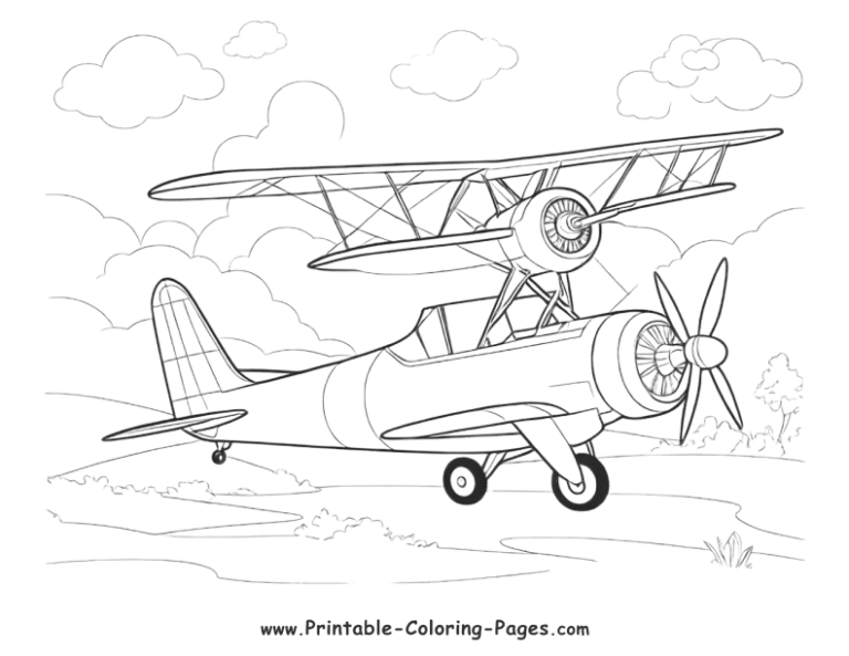 Free 30 Aeroplane Printable Coloring Pages: Unleashing Creative ...