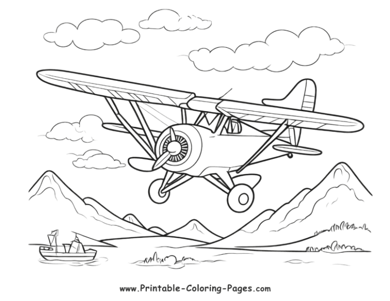 Free 30 Aeroplane Printable Coloring Pages: Unleashing Creative ...