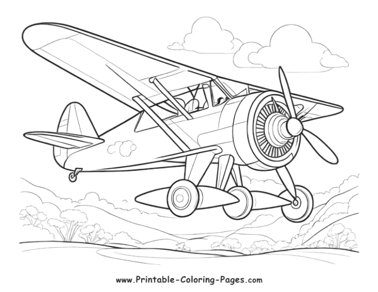 Free 30 Aeroplane Printable Coloring Pages: Unleashing Creative ...