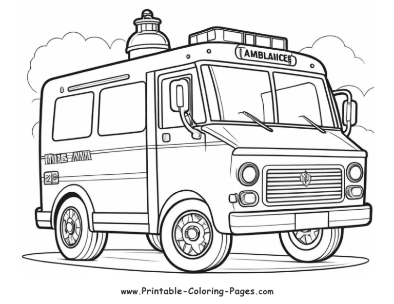 FREE 29 Ambulance Printable Coloring Pages: Unleashing Creativity For ...