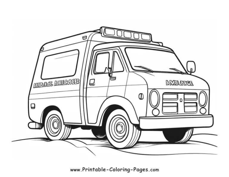 29 Ambulance Printable Coloring Pages: Unleashing Creativity For Kids ...