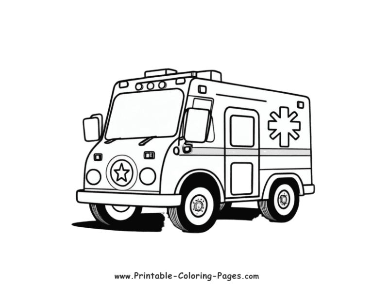 FREE 29 Ambulance Printable Coloring Pages: Unleashing Creativity For ...