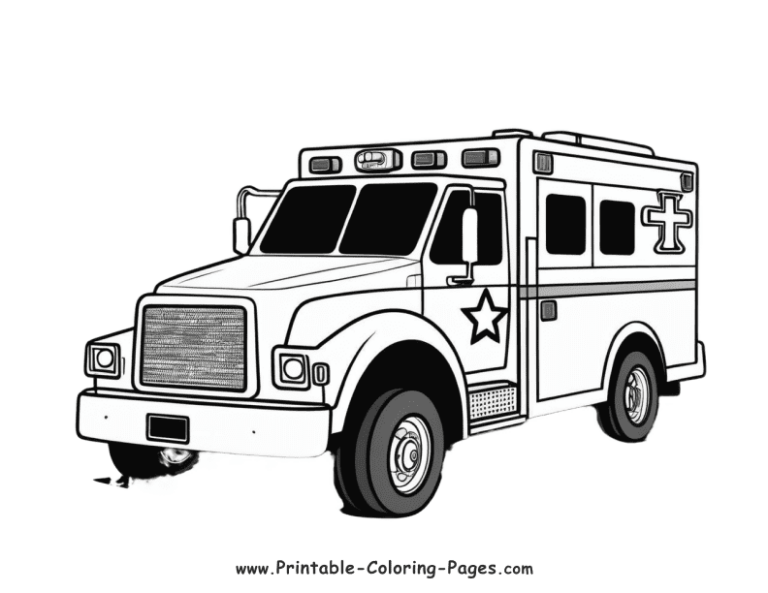 FREE 29 Ambulance Printable Coloring Pages: Unleashing Creativity For ...