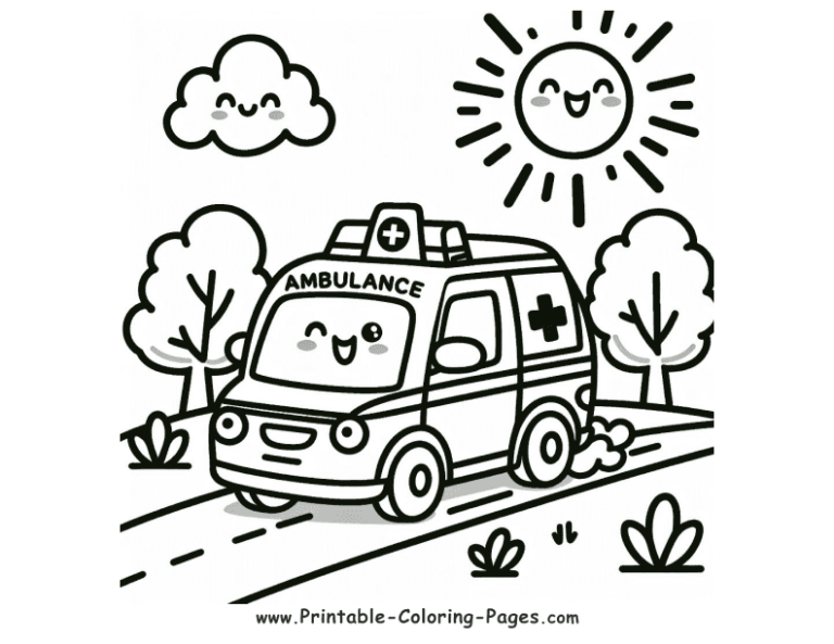 29 Ambulance Printable Coloring Pages: Unleashing Creativity For Kids ...