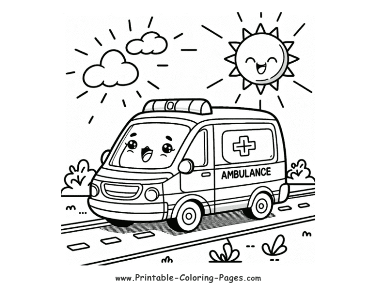 29 Ambulance Printable Coloring Pages: Unleashing Creativity For Kids ...