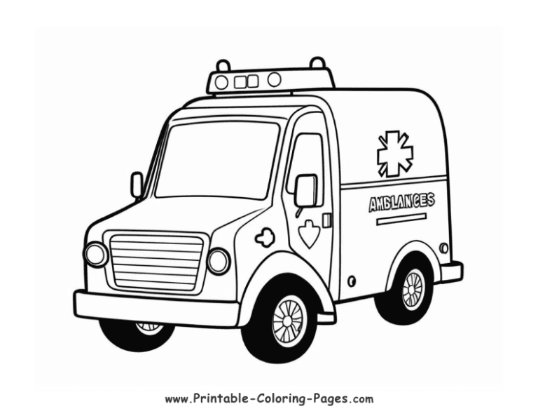 29 Ambulance Printable Coloring Pages: Unleashing Creativity For Kids ...