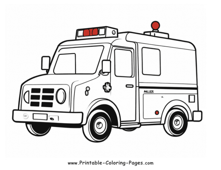 FREE 29 Ambulance Printable Coloring Pages: Unleashing Creativity For ...