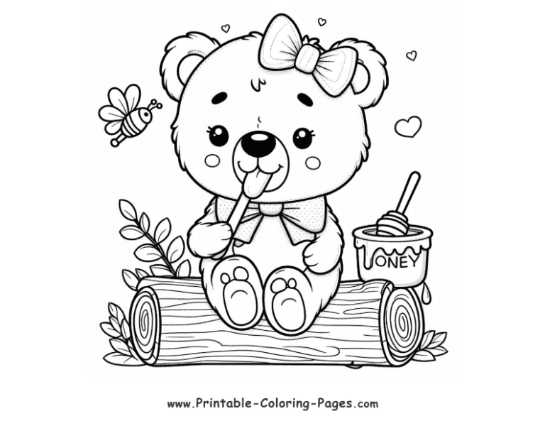 Childrens Fun: 30 Bear Printable Coloring Pages: Unleash Your ...