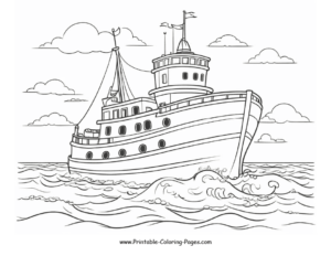 30 Free Boats And Ships Printable Coloring Pages: Embarking On A ...