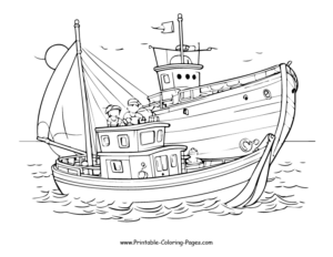 30 Free Boats And Ships Printable Coloring Pages: Embarking On A ...