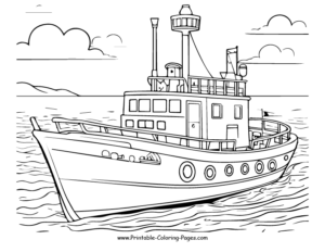 30 Free Boats And Ships Printable Coloring Pages: Embarking On A ...