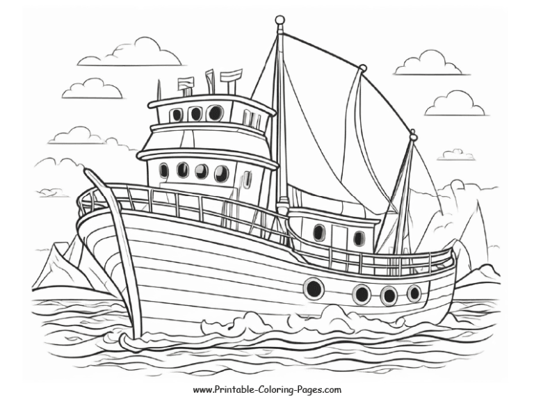 30 Free Boats And Ships Printable Coloring Pages: Embarking On A ...