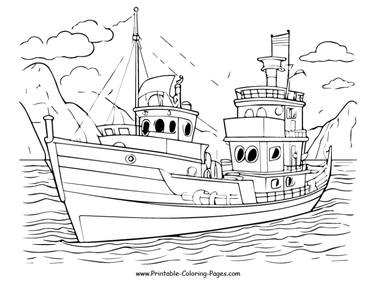 30 Free Boats And Ships Printable Coloring Pages: Embarking On A ...