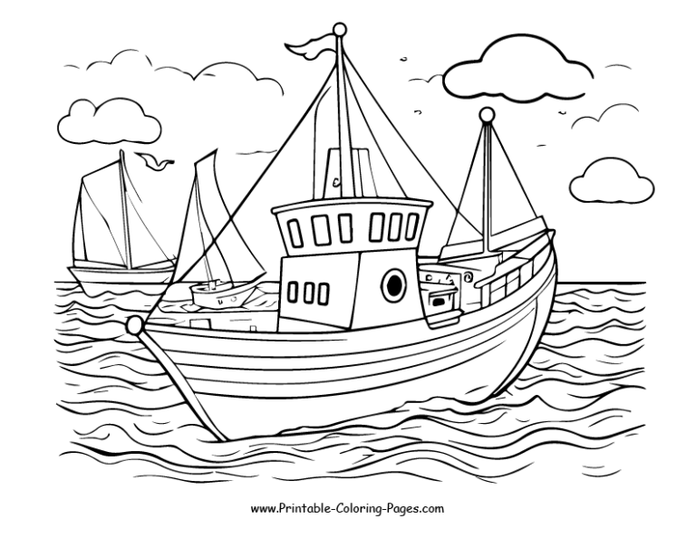 30 Free Boats And Ships Printable Coloring Pages: Embarking On A ...