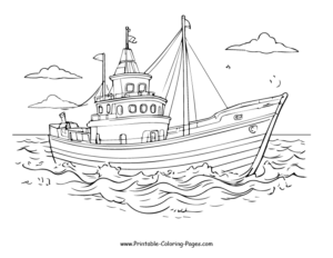 30 Free Boats And Ships Printable Coloring Pages: Embarking On A ...