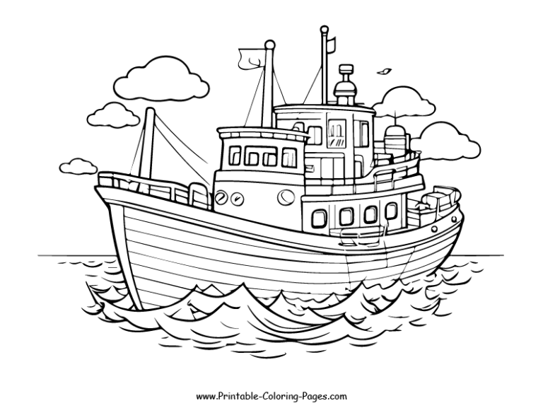 30 Free Boats And Ships Printable Coloring Pages: Embarking On A ...