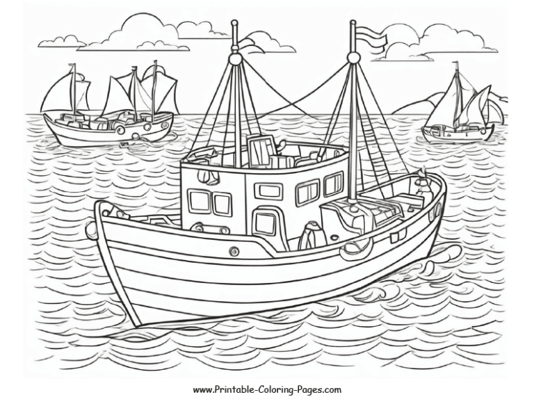 30 Free Boats And Ships Printable Coloring Pages: Embarking On A ...