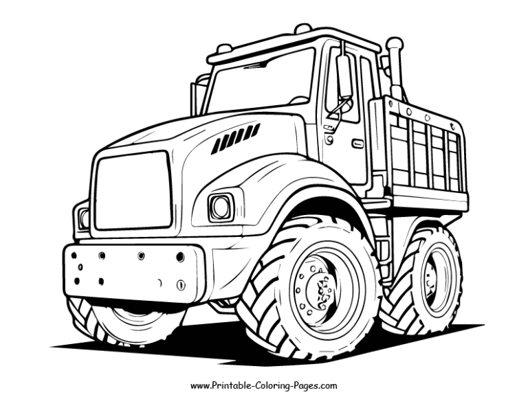 Explore Construction Vehicles: Free Printable Coloring Pages!