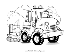 Explore Construction Vehicles: Free Printable Coloring Pages!
