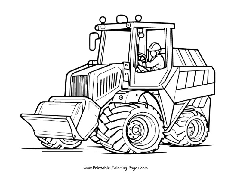 Explore Construction Vehicles: Free Printable Coloring Pages!