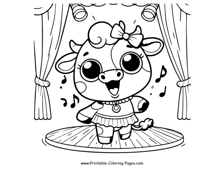 30 Cow Printable Coloring Page