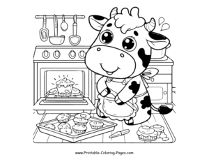 30 Cow Printable Coloring Page