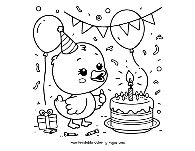30 Duck Printable Coloring Pages: A Quack-tastic Adventure For Kids And ...