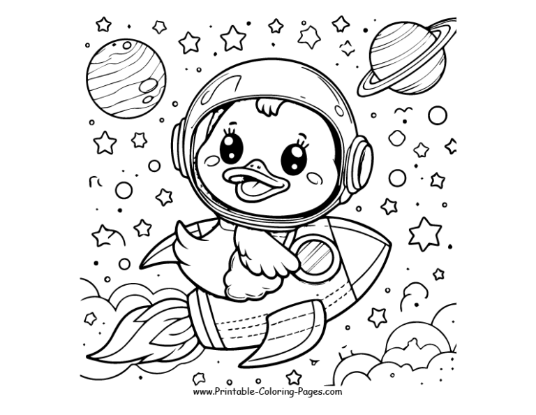 30 FREE Duck Printable Coloring Pages: A Quack-tastic Adventure For ...