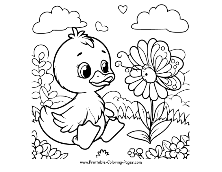 30 Duck Printable Coloring Pages: A Quack-tastic Adventure For Kids And ...