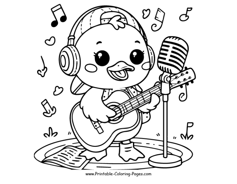 30 Duck Printable Coloring Pages: A Quack-tastic Adventure For Kids And ...