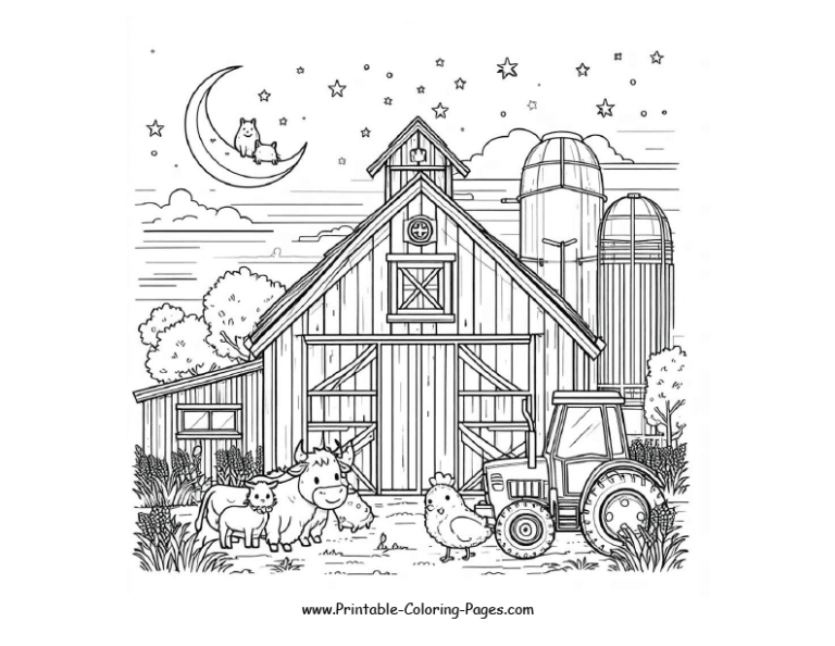 12 Unique Farm Barns House Coloring Page To Fields: Discover The Joy