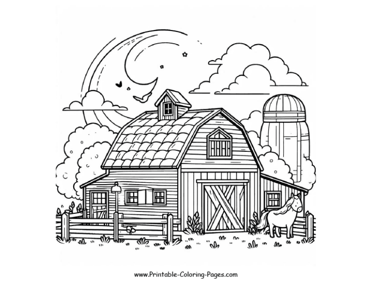 12 Unique Farm Barns House Coloring Page To Fields: Discover The Joy