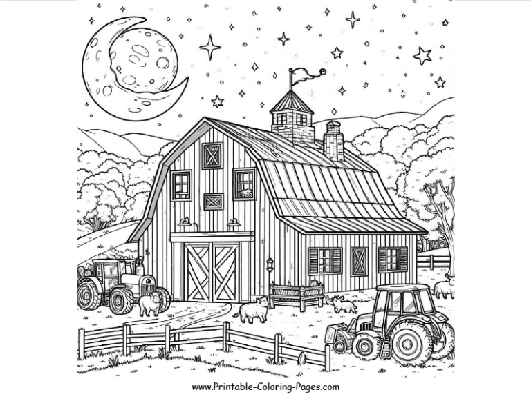 12 Unique Farm Barns House Coloring Page To Fields: Discover The Joy
