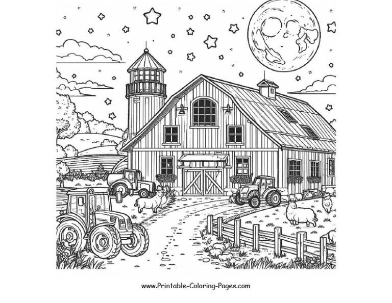 12 Unique Farm Barns House Coloring Page To Fields: Discover The Joy