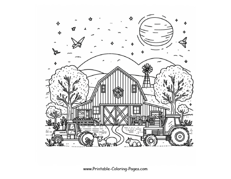 12 Unique Farm Barns House Coloring Page To Fields: Discover The Joy