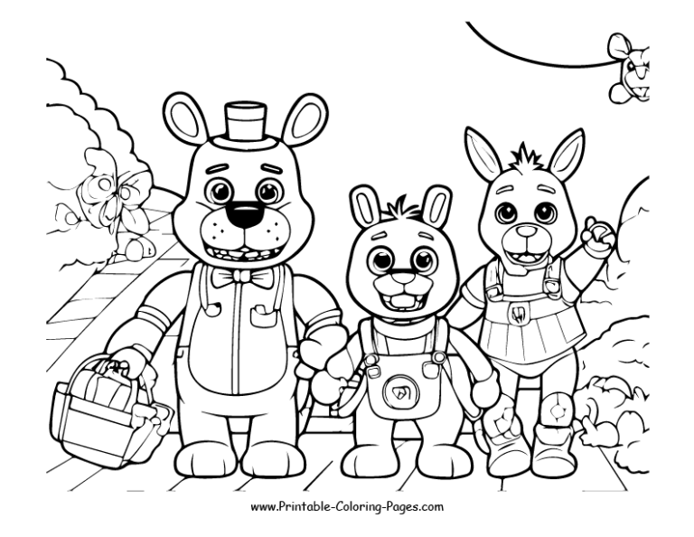 30 Free (PDF) Five Nights At Freddy's (FNAF) Printable Coloring Pages ...
