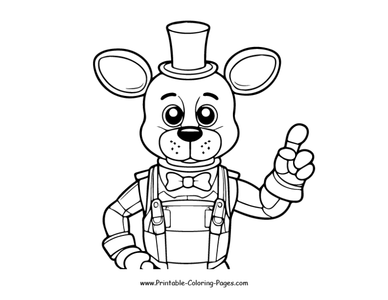 Five Nights At Freddy's (FNAF) Printable Coloring Pages: Unleash Your ...
