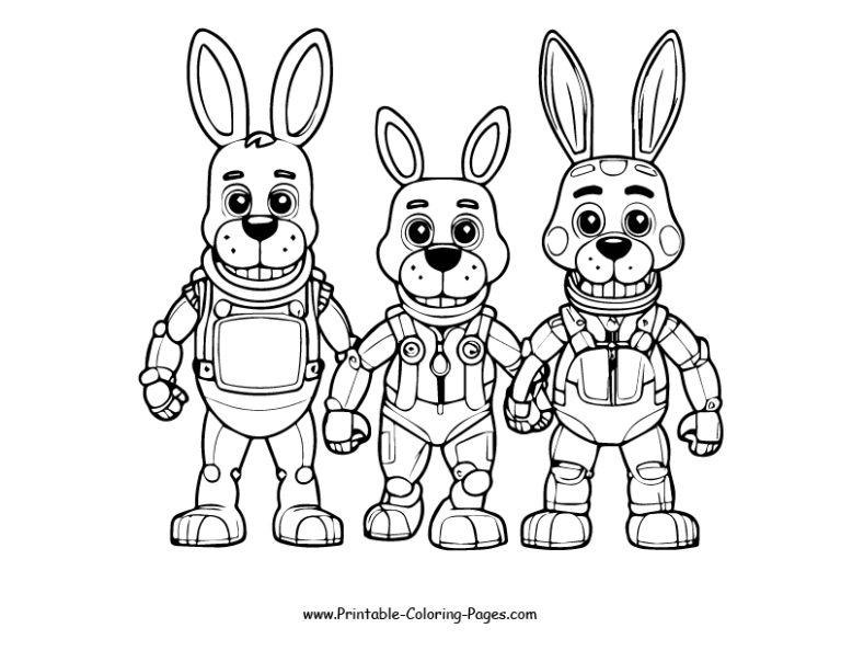 30 Free (PDF) Five Nights At Freddy's (FNAF) Printable Coloring Pages ...
