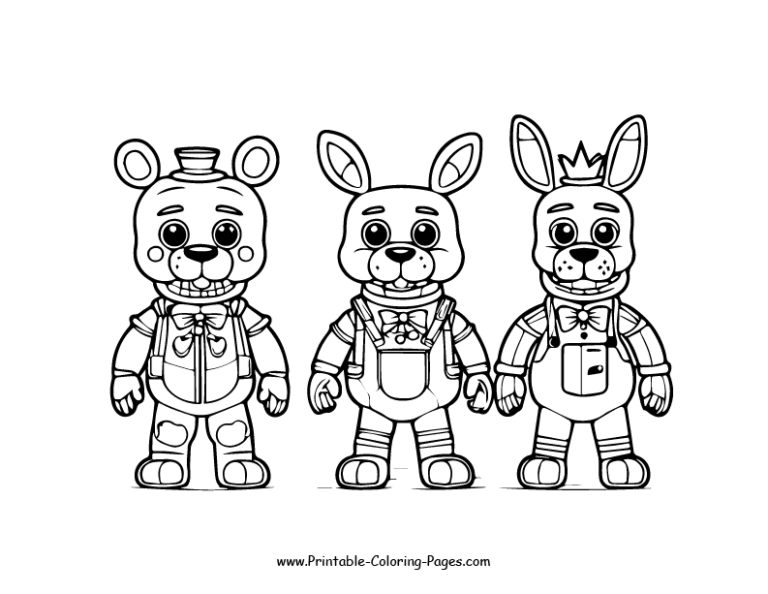 30 Free (PDF) Five Nights At Freddy's (FNAF) Printable Coloring Pages ...