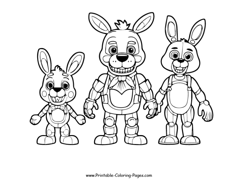 30 Free (PDF) Five Nights At Freddy's (FNAF) Printable Coloring Pages ...