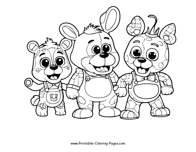 30 Free (PDF) Five Nights At Freddy's (FNAF) Printable Coloring Pages ...
