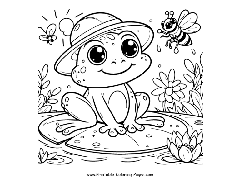 Frog Printable Coloring Pages: A Ribbiting Adventure In Creativity And ...