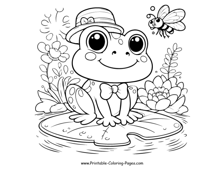 Frog Printable Coloring Pages: A Ribbiting Adventure In Creativity And ...