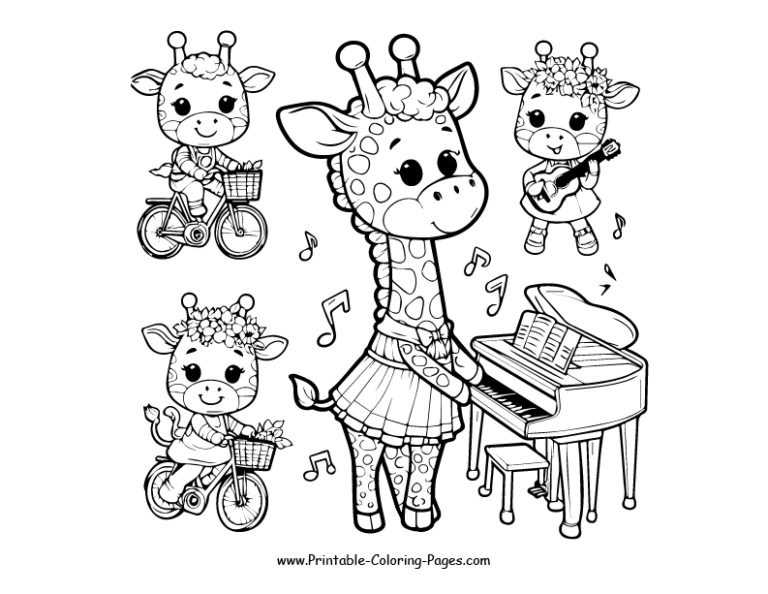 Giraffe Printable Coloring Pages: A Towering Canvas Of Creativity