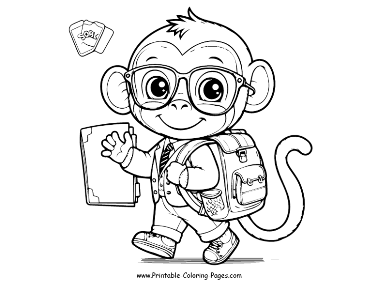 Monkey Printable Coloring Pages: A Playful Paradise For Budding Artists!