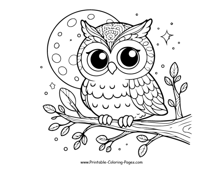 30 Owl Printable Coloring Pages: A Nighttime Symphony Of Creativity!