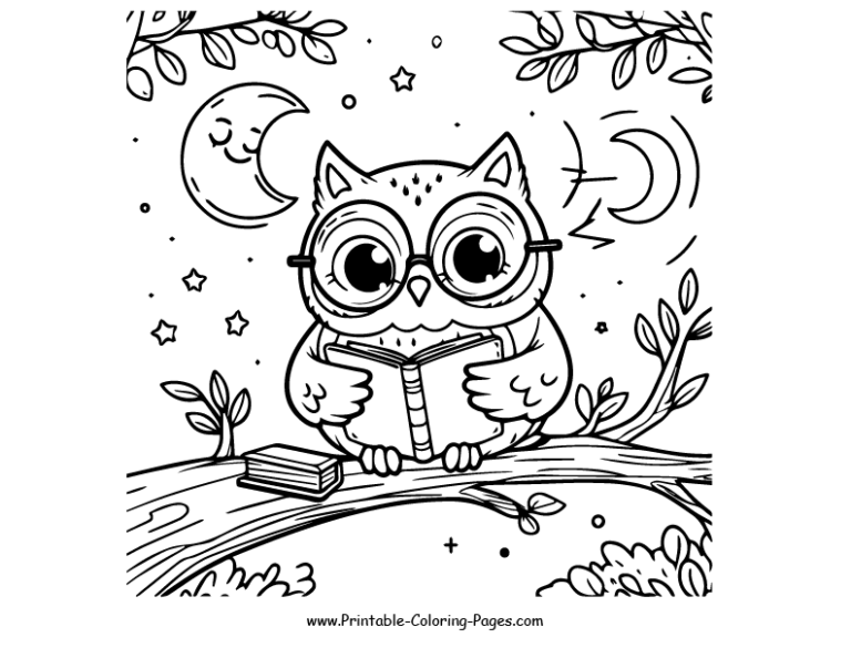 30 Owl Printable Coloring Pages: A Nighttime Symphony Of Creativity!