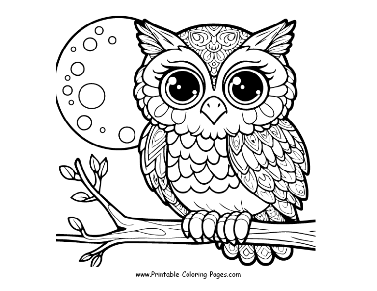 30 Owl Printable Coloring Pages: A Nighttime Symphony Of Creativity!